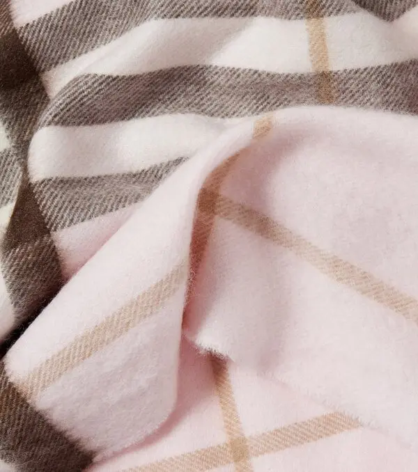 Burberry Giant Check Cashmere Scarf - Pink