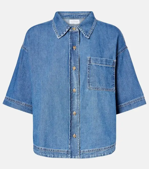 Velvet By Graham & Spencer Kaddy Denim Shirt - Blue