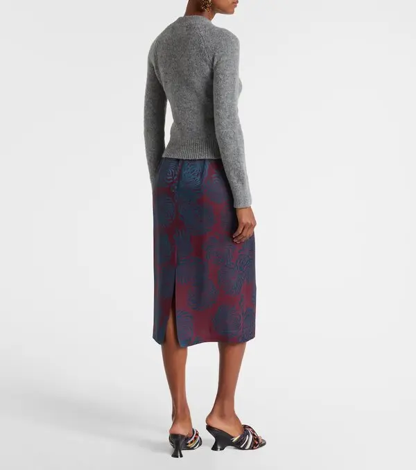 Dries Van Noten Alpaca And Wool-blend Sweater - Grey