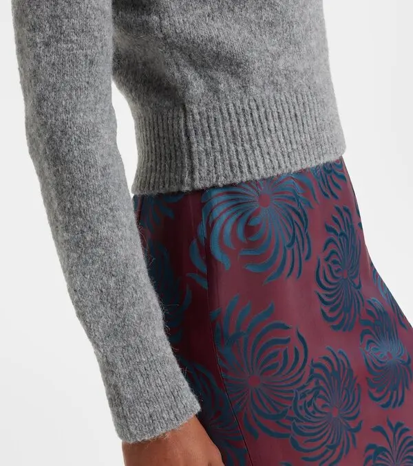 Dries Van Noten Alpaca And Wool-blend Sweater - Grey