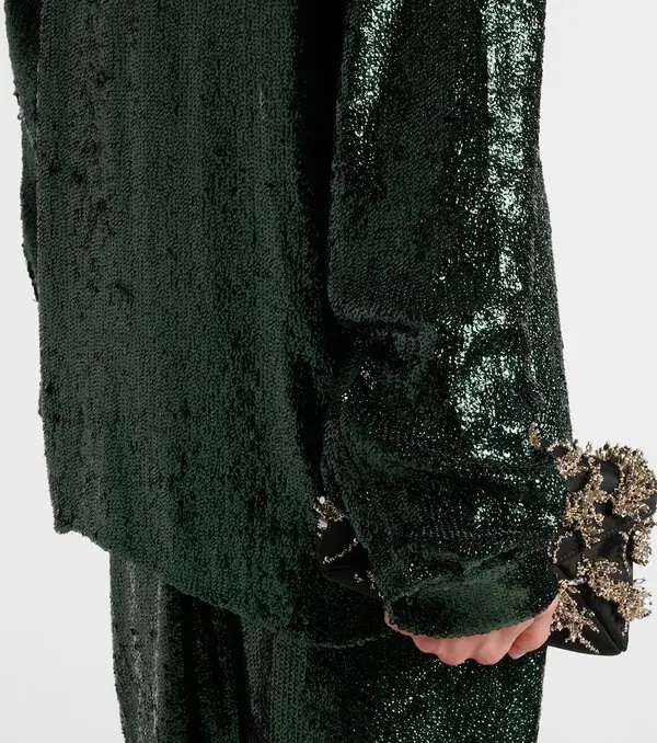 Dries Van Noten Sequined Shirt - Green