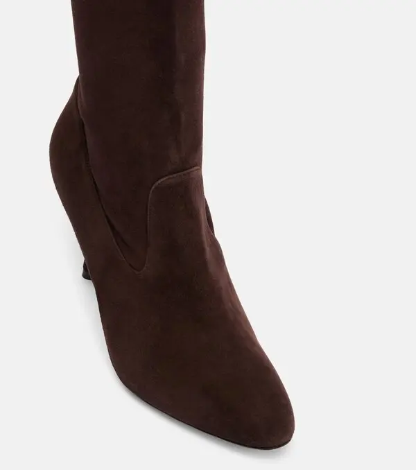 Manolo Blahnik Myconia Suede Knee-high Boots