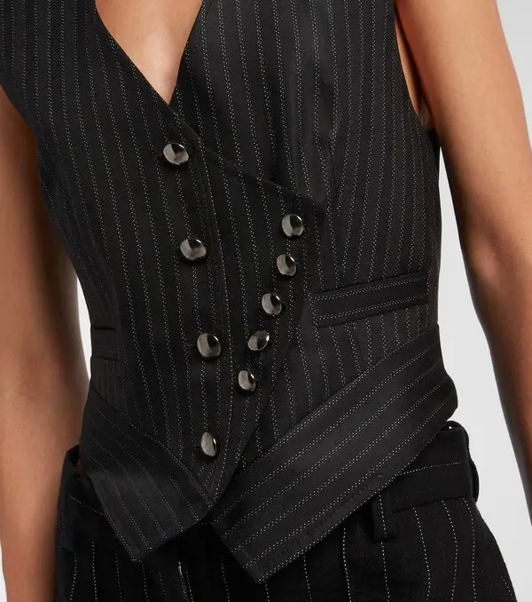 Isabel Marant Nicky Pinstripe Wool-blend Vest