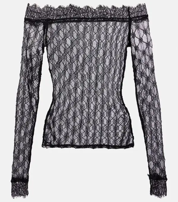 Isabel Marant Étoile Marlene Off-shoulder Lace Top - Black