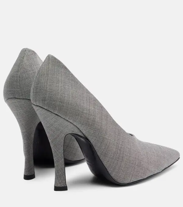 Magda Butrym Twill Pointed Pumps - Grey
