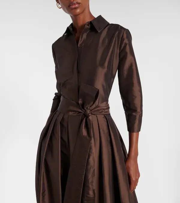 Simkhai Julip Belted Taffetta Gown - Brown