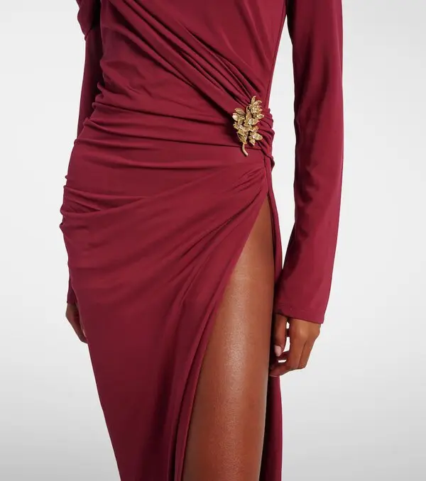 Simkhai Izadora Ruched Maxi Dress - Burgundy - 20% Off