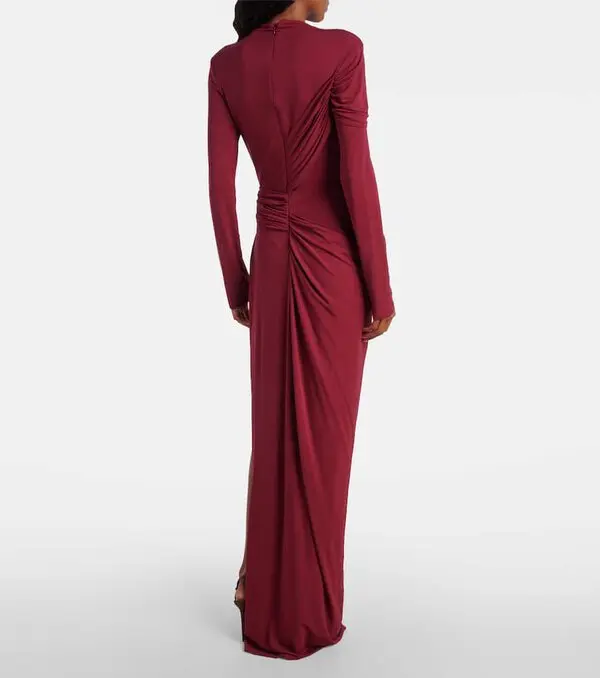 Simkhai Izadora Ruched Maxi Dress - Burgundy - 20% Off