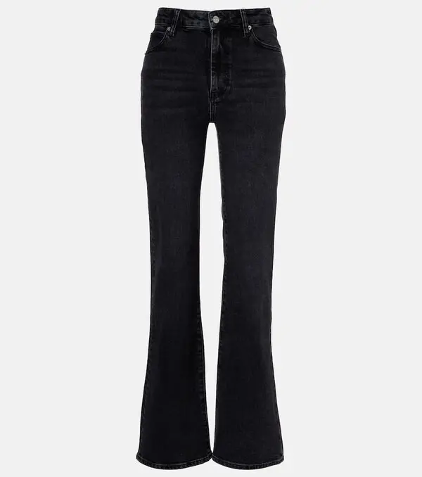 FRAME Arrow High-rise Bootcut Jeans - Black