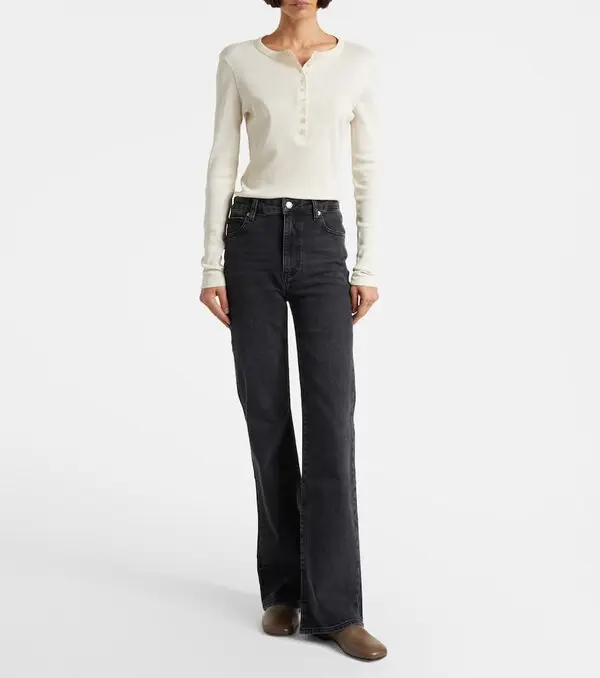 FRAME Arrow High-rise Bootcut Jeans - Black