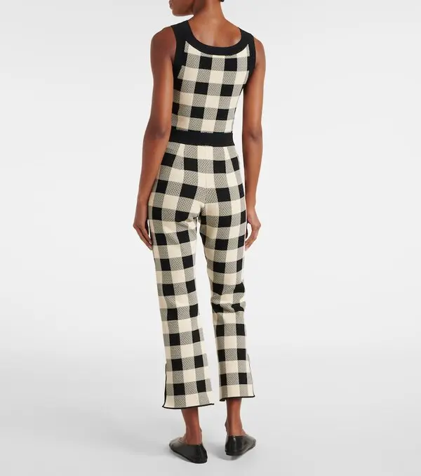 Posse Pippa Checked Flared Pants - Multicoloured