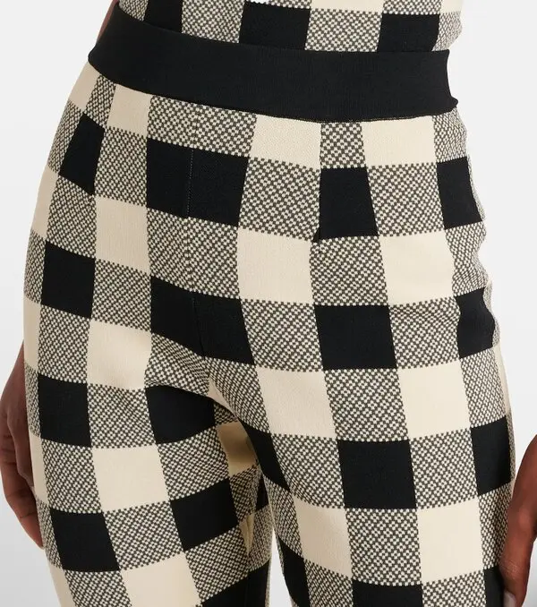Posse Pippa Checked Flared Pants - Multicoloured