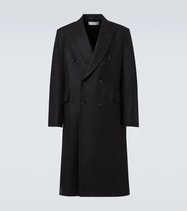 Our Legacy Whale Double-breasted Wool-blend Coat - Black