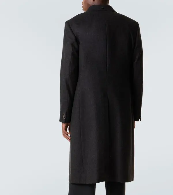 Our Legacy Whale Double-breasted Wool-blend Coat - Black