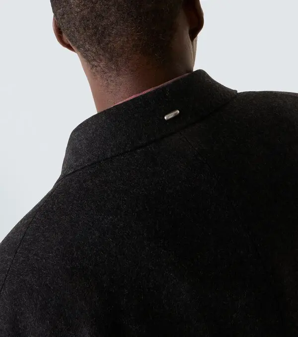 Our Legacy Whale Double-breasted Wool-blend Coat - Black