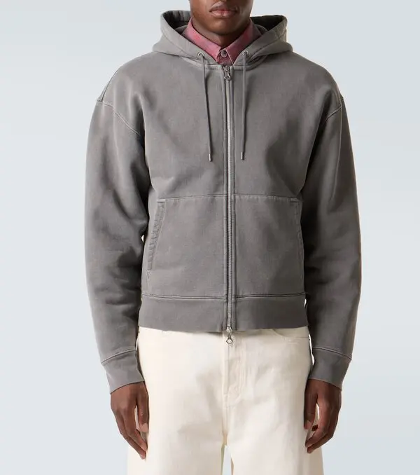 Our Legacy Cotton Fleece Zip-up Hoodie - Grey