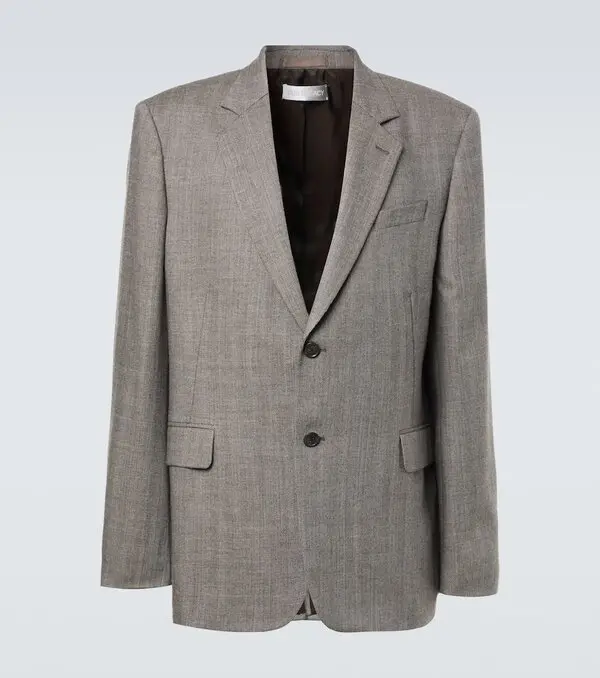 Our Legacy Ceremony Herringbone Virgin Wool Blazer