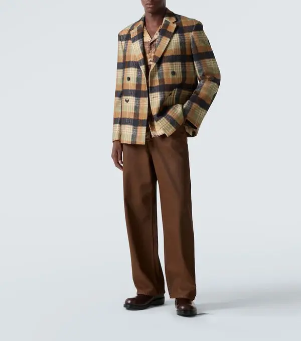 Dries Van Noten Checked Wool Blazer