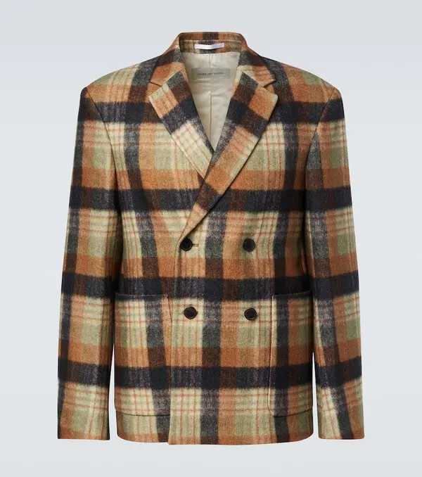 Dries Van Noten Checked Wool Blazer - Multicoloured
