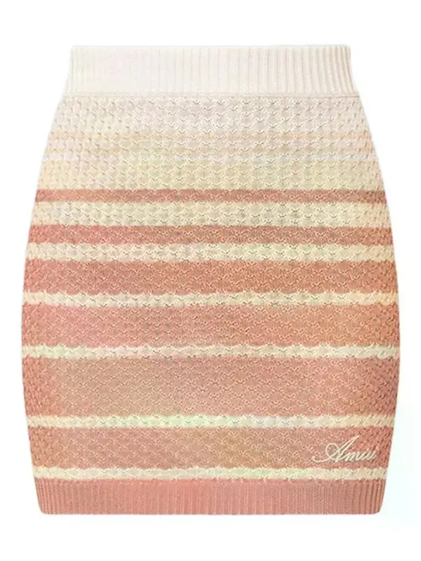 Amiri Striped Knit Mini Skirt