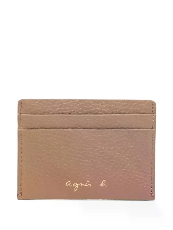 AGNÈS B. Leather Cardholder - Brown