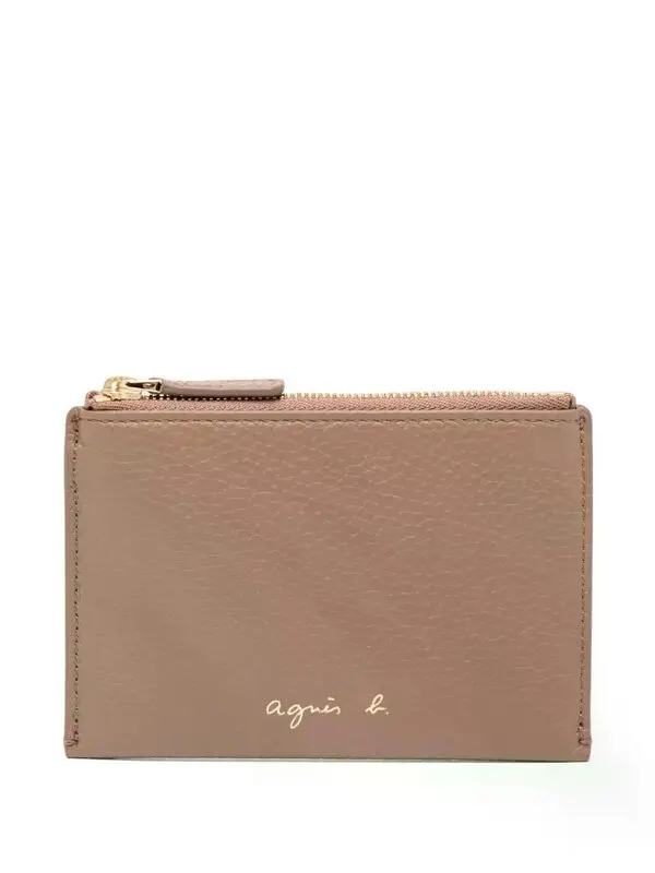 AGNÈS B. Logo-plaque Leather Wallet - Brown