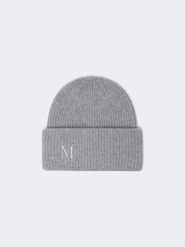 Max Mara Rib-knit Cashmere Beanie - Light Grey