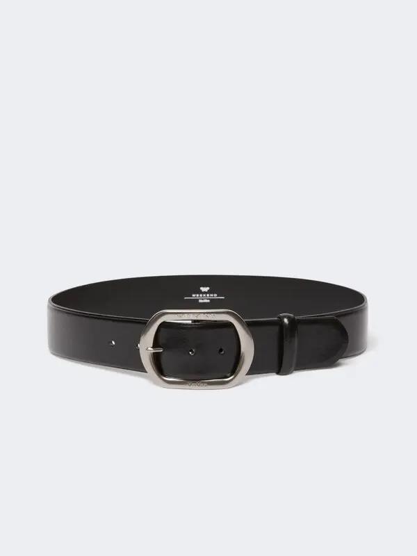 Max Mara Wide Leather Belt - Black