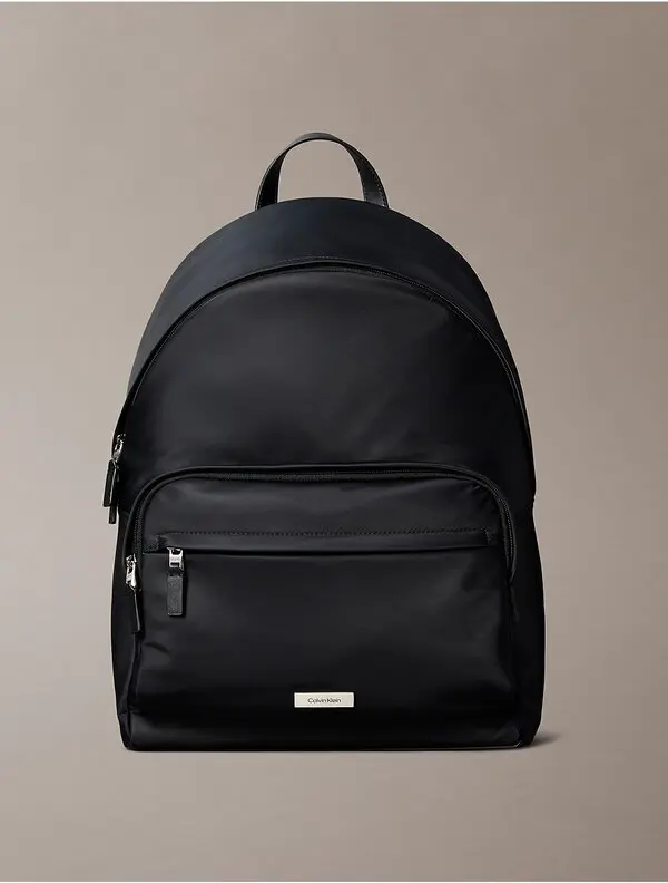 Calvin Klein Matte Nylon Backpack - Black