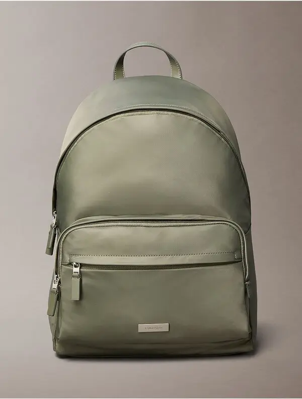 Calvin Klein Matte Nylon Backpack - Deep Lichen Green