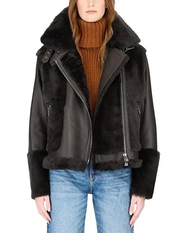 HISO Soul Shearling Moto Jacket