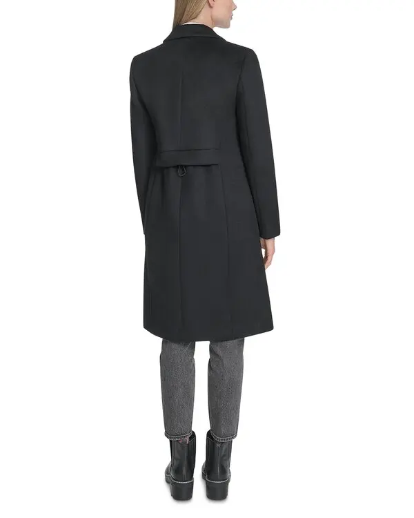 Cole Haan Single Breasted Notch Collar Coat - Black