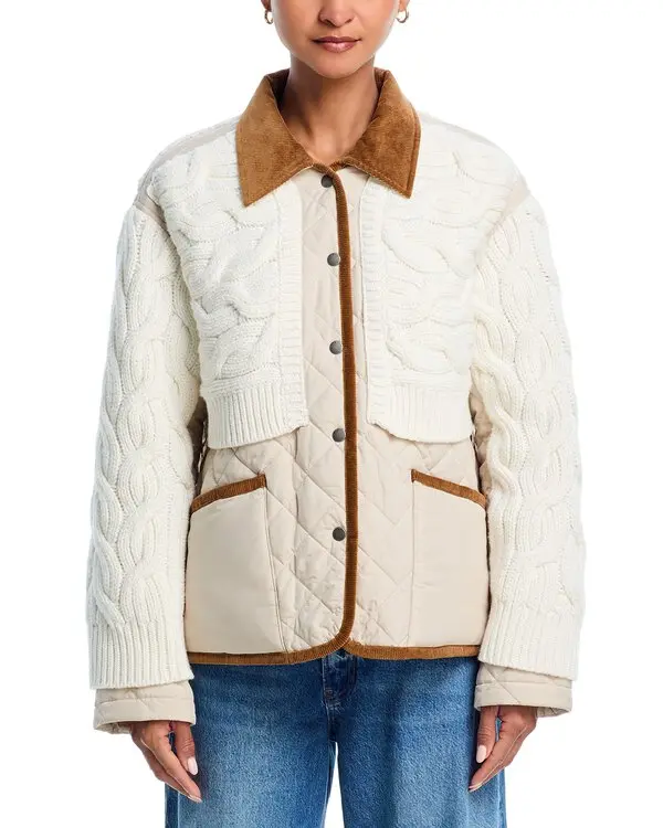 Rag & Bone Ivy Mixed Media Jacket