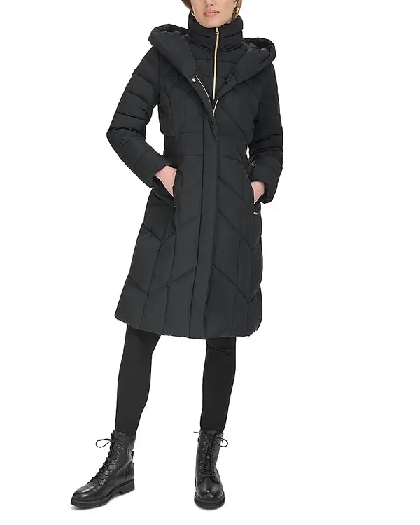 Cole Haan Hooded Puffer Coat - Graphite