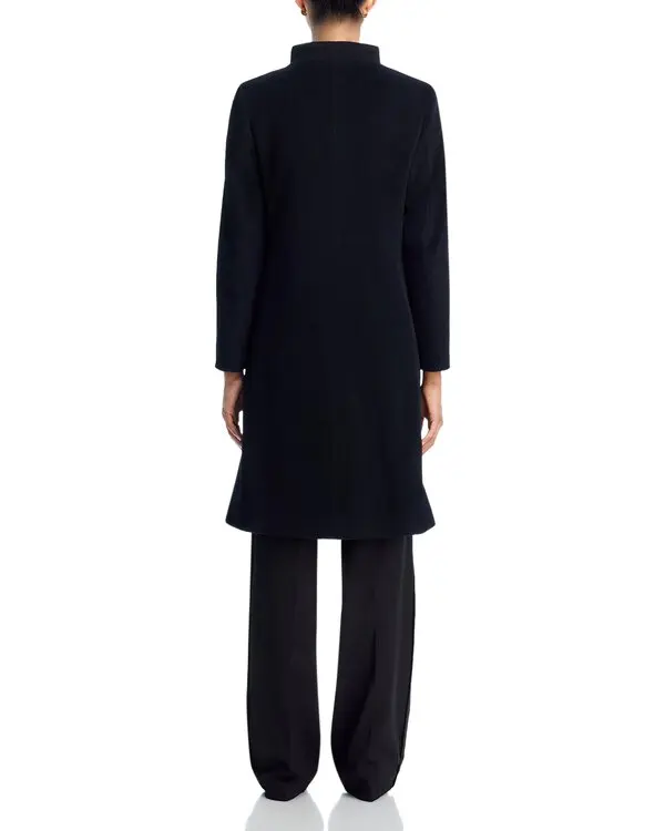 Cinzia Rocca Notch Stand Collar Long Coat