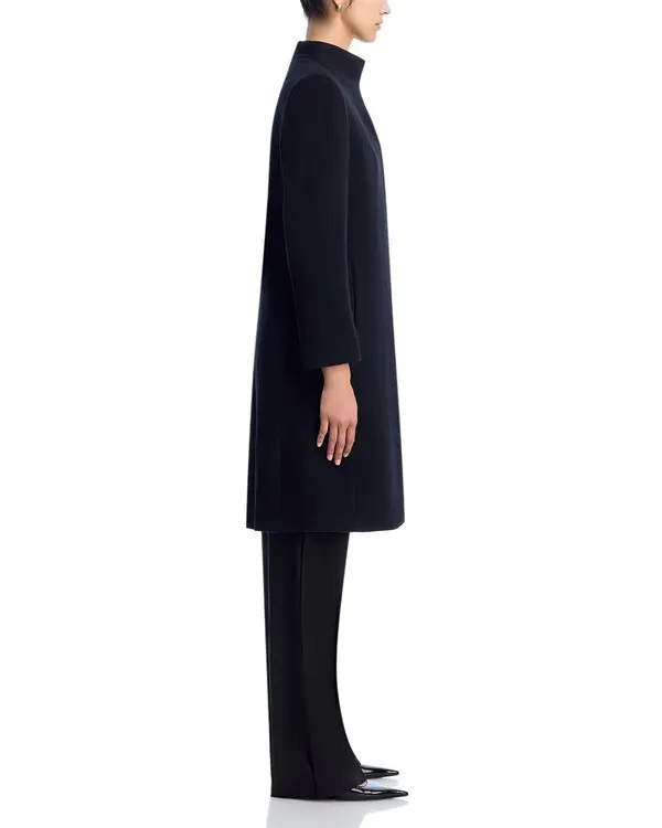 Cinzia Rocca Notch Stand Collar Long Coat