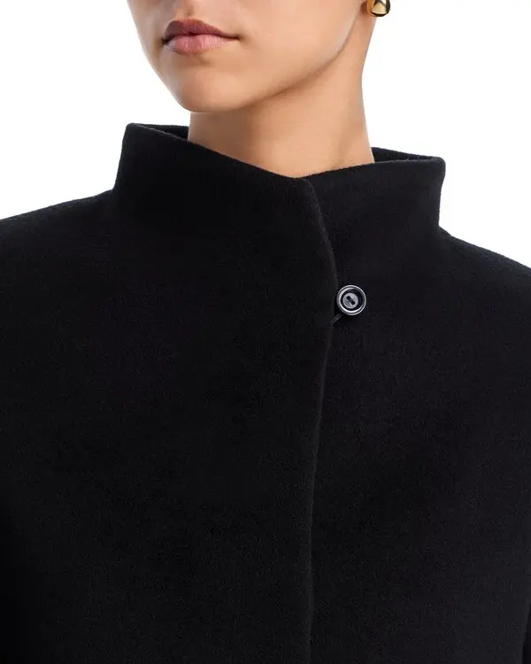 Cinzia Rocca Notch Stand Collar Long Coat