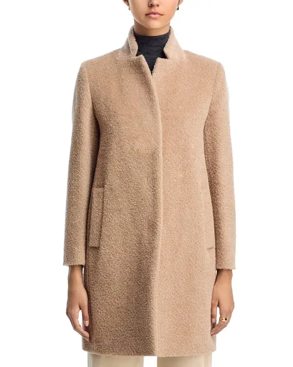 Cinzia Rocca Stand Notch Collar Snap Front Coat