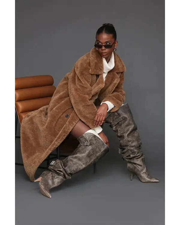 Avec Les Filles Oversized Faux Fur Coat