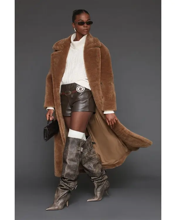 Avec Les Filles Oversized Faux Fur Coat
