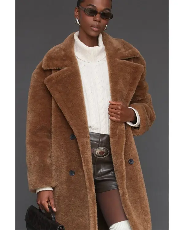 Avec Les Filles Oversized Faux Fur Coat