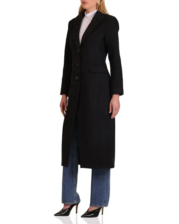 Avec Les Filles Cutaway Maxi Coat - Black