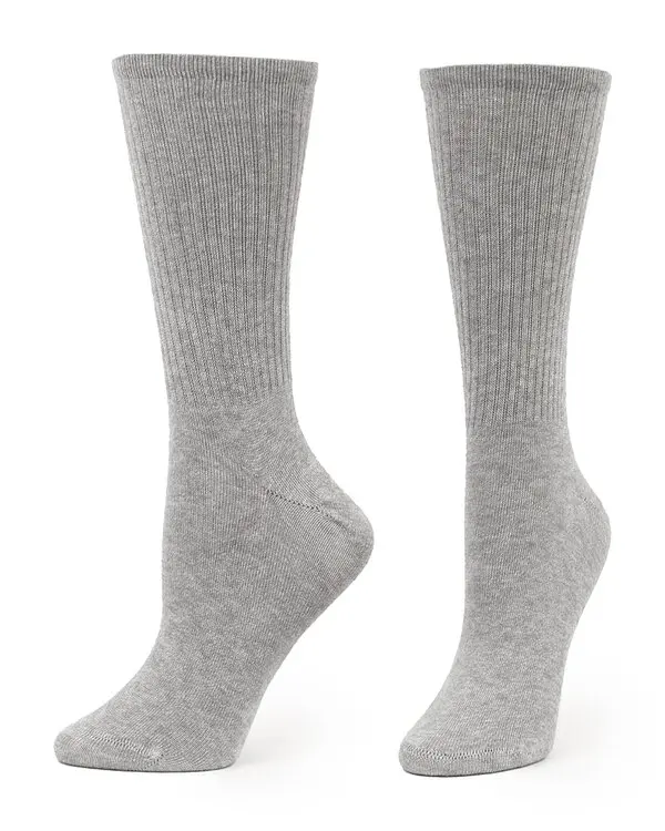 Hue Must Have Crew Socks - Light Grey Heather