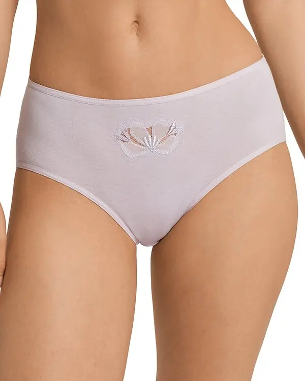 Hanro Kalea Embroidered Full Briefs - Pink Lavender