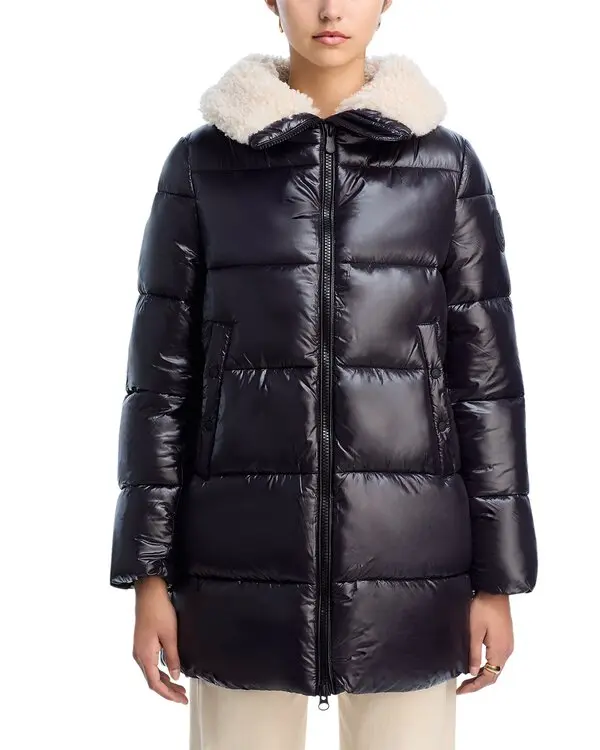 SAVE THE DUCK Bonita Faux Shearling Puffer Jacket