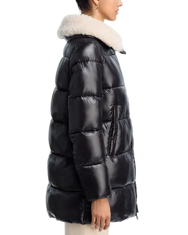 SAVE THE DUCK Bonita Faux Shearling Puffer Jacket