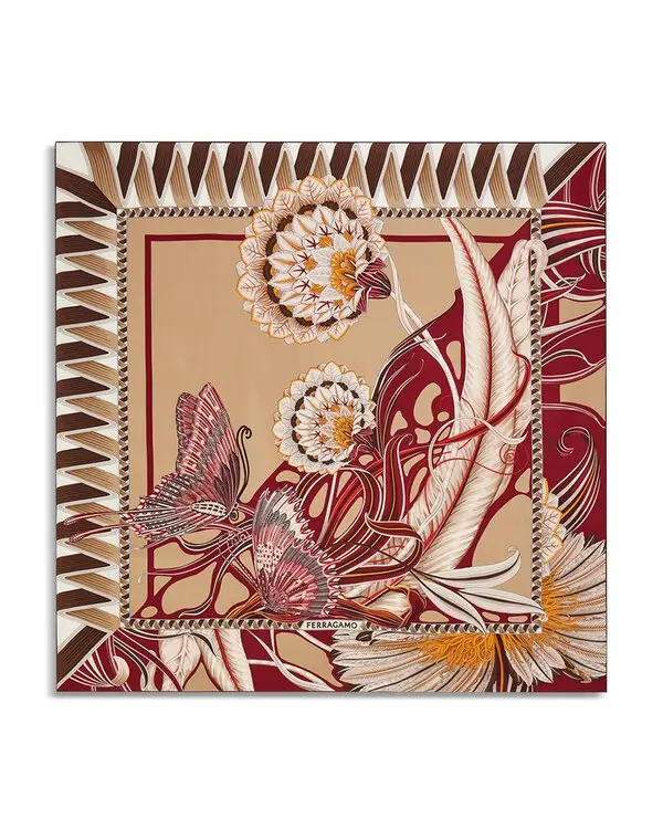 FERRAGAMO Giada Print Silk Scarf