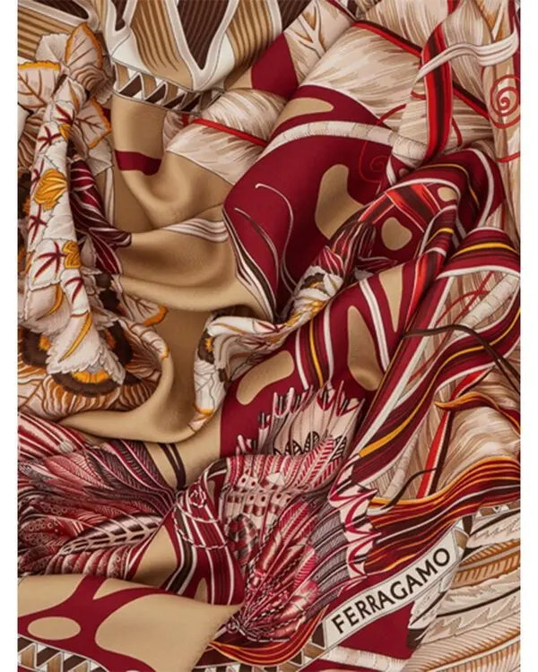 FERRAGAMO Giada Print Silk Scarf