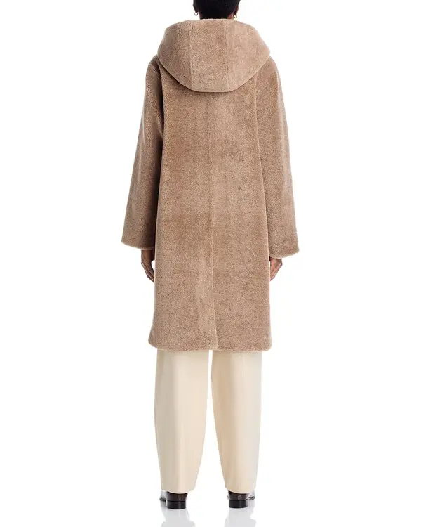 Bernardo Hooded Sherpa Coat - Taupe