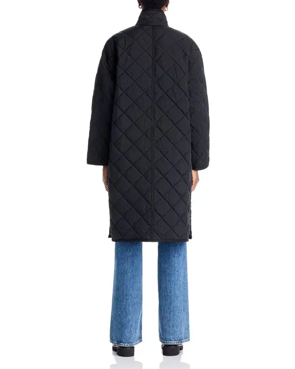 Bernardo Quilted Woven Coat